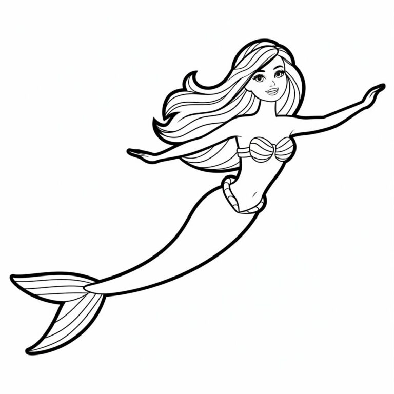 Barbie da colorare: 27 disegni PDF