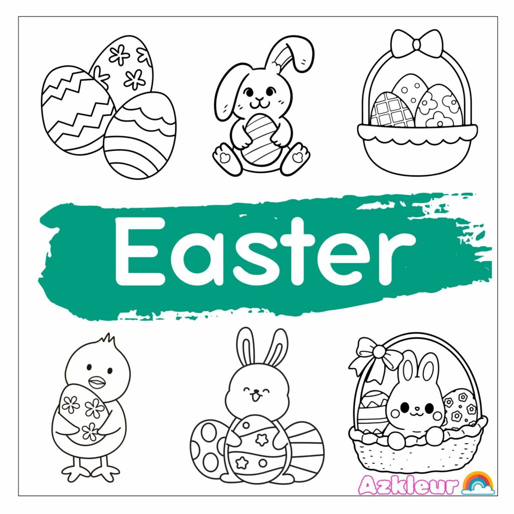 40+ Easter Coloring Pages to Print and Download