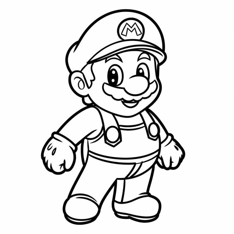Super Mario da Colorare: 22 Disegni Stampabili – Download PDF Gratis