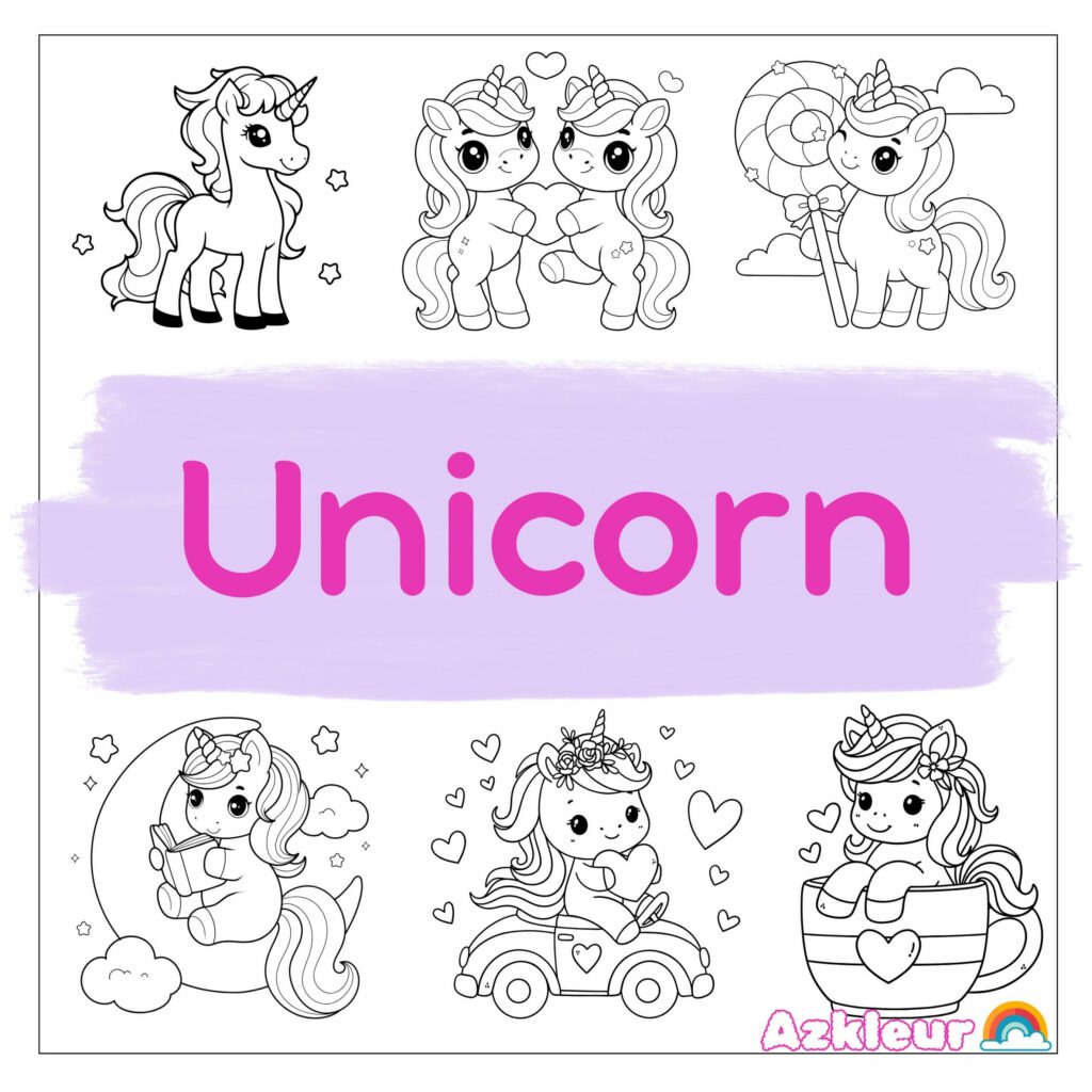 Free Printable Unicorn Coloring Pages - 19 Pages - PDF Download
