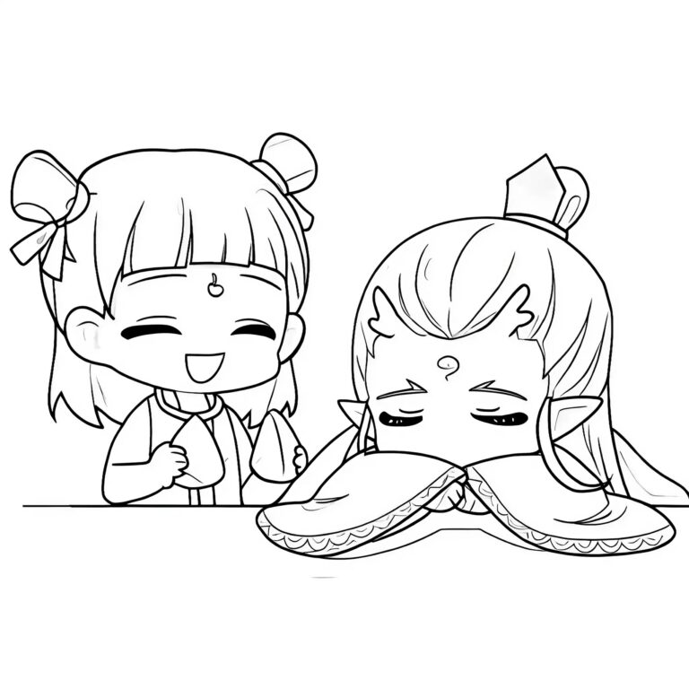 Free Ne Zha Coloring Pages - 21 Printable Sheets PDF Download