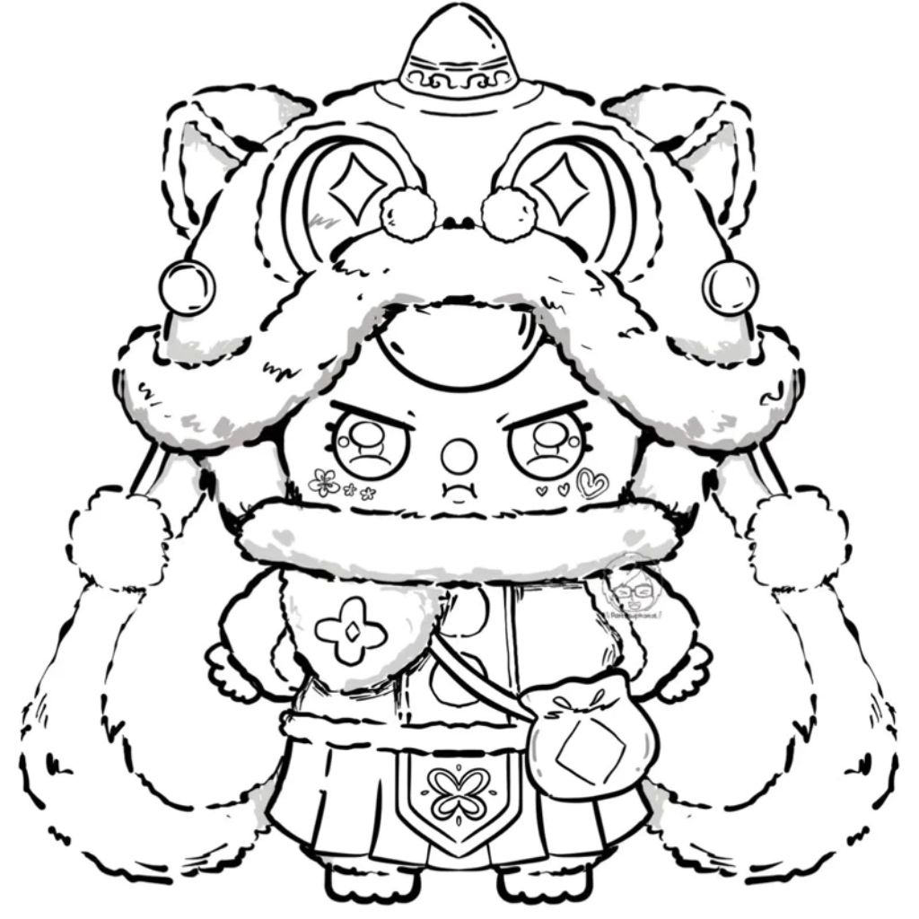 29 Baby Three coloring pages cute free