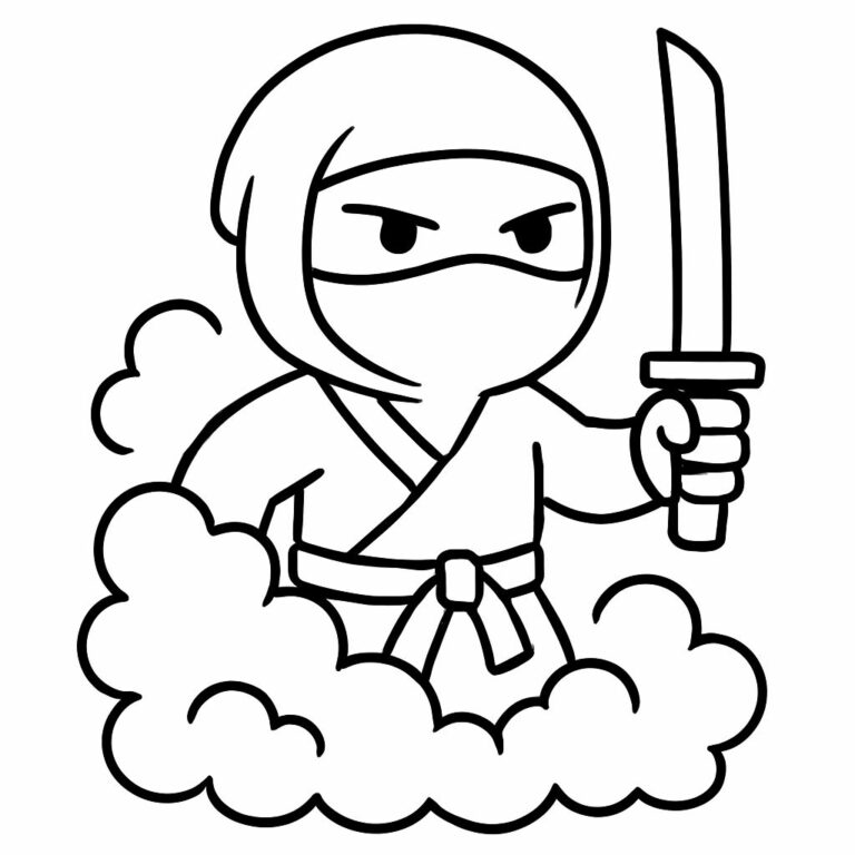 Free Printable Ninja Coloring Pages – 22 Coloring Sheets for Kids