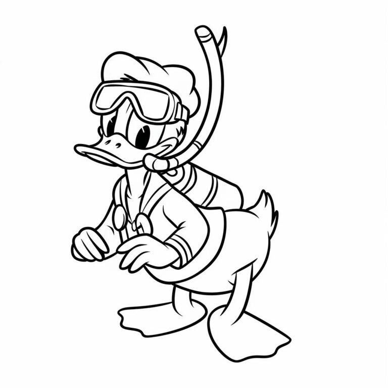 37 Donald Duck kleurplaat - Printbare PDF pagina's - Gratis Download