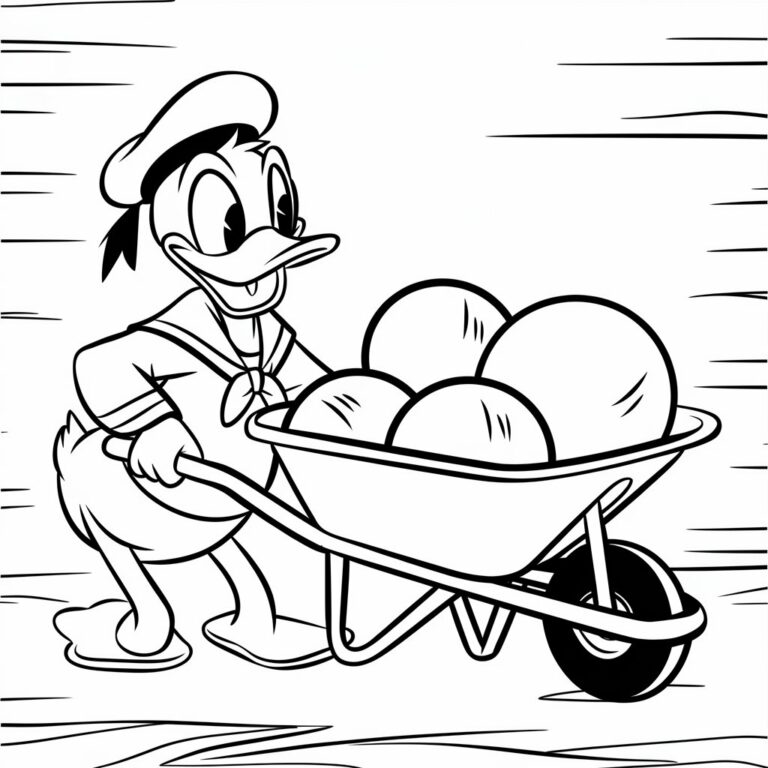 37 Donald Duck kleurplaat - Printbare PDF pagina's - Gratis Download