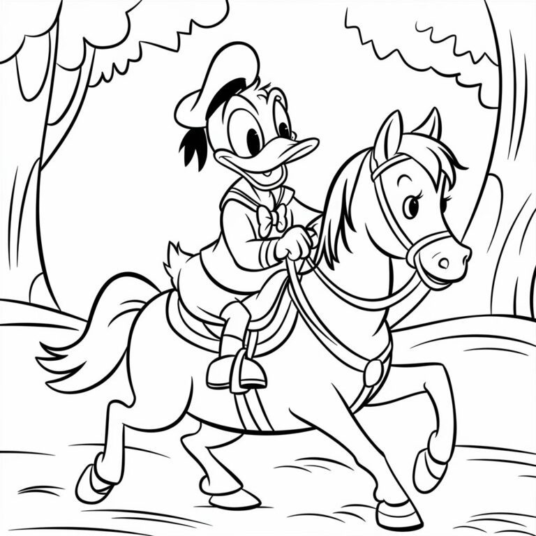 22 Donald Duck kleurplaat - Printbare PDF pagina's - Gratis Download
