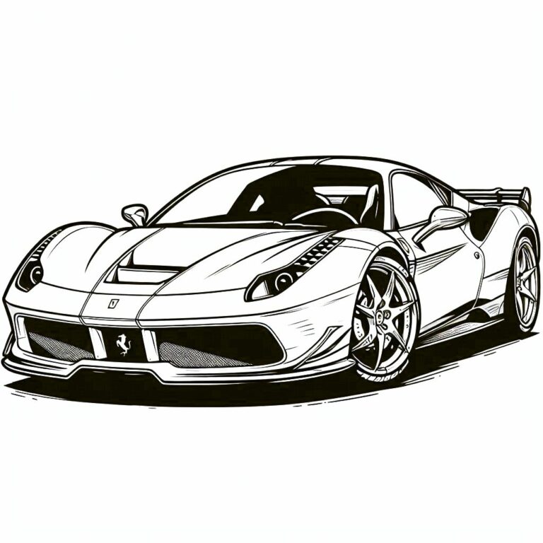 20 coloriages de voitures de sport imprimables - PDF gratuit à télécharger