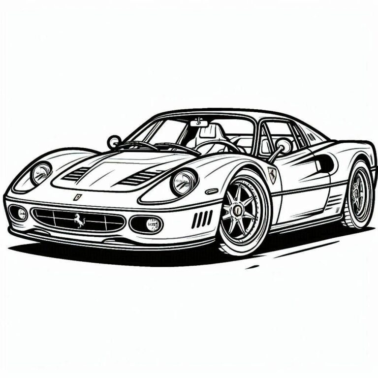Italian Supercar Coloring Pages – 19 Free Printable Sheets for Kids