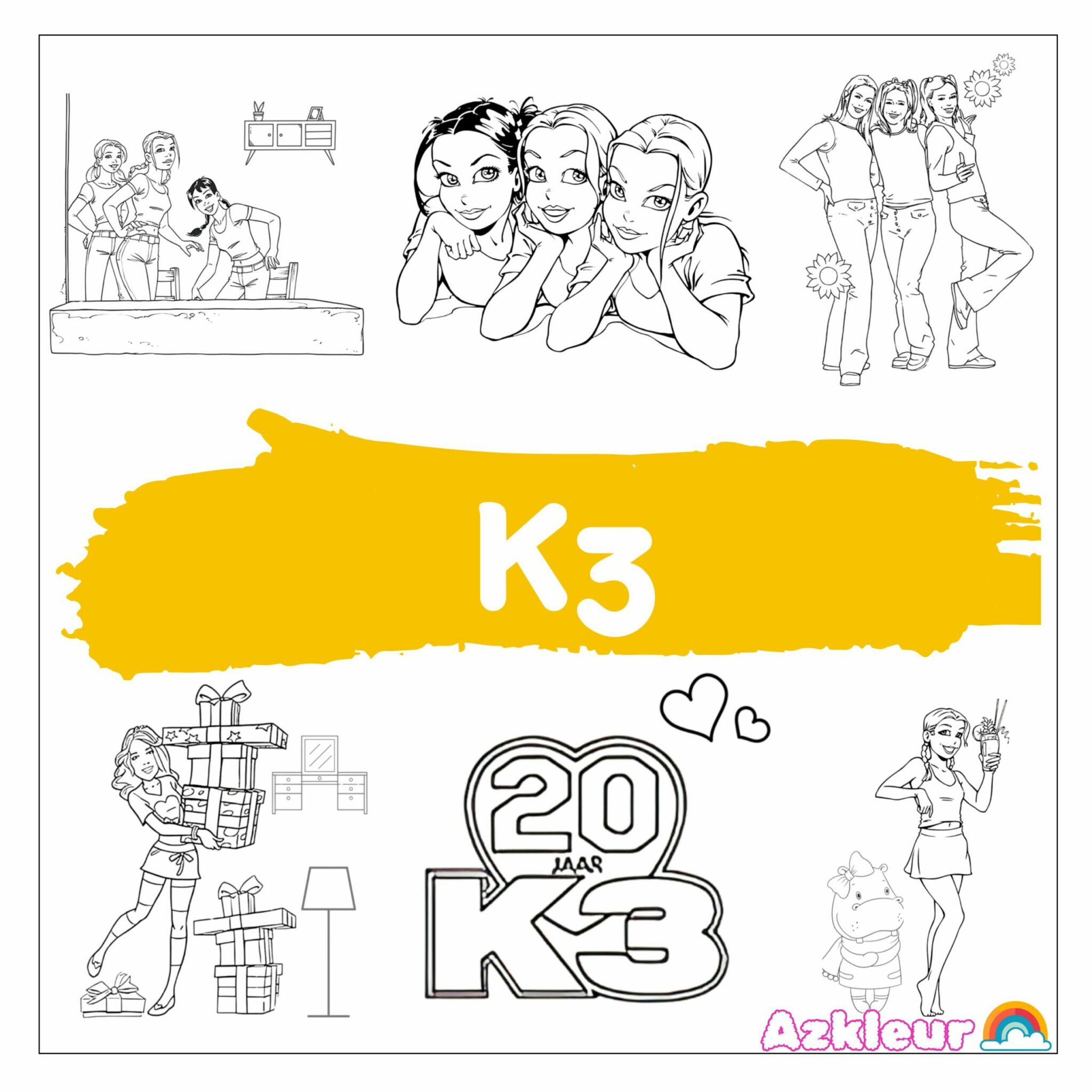 Free 19 K3 Coloring Pages - Printable PDF Download for Kids