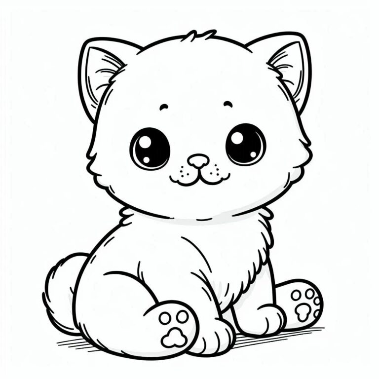 Free Printable Kitten Coloring Pages - 21 Cute Cat Coloring Sheets PDF