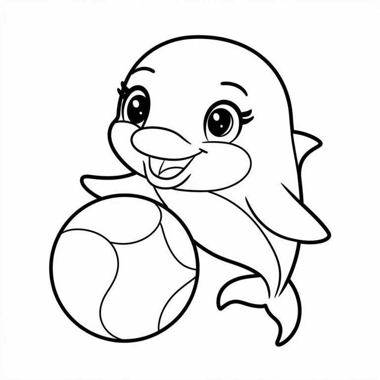 Free Dolphin Coloring Pages - 26 Printable Sheets (PDF Download)