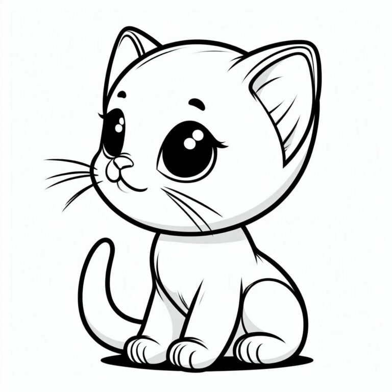Free Printable Kitten Coloring Pages - 21 Cute Cat Coloring Sheets PDF