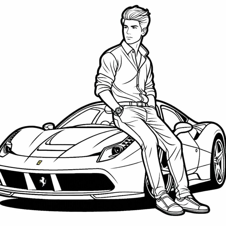 Página para colorear Ferrari F40 - AZkleur