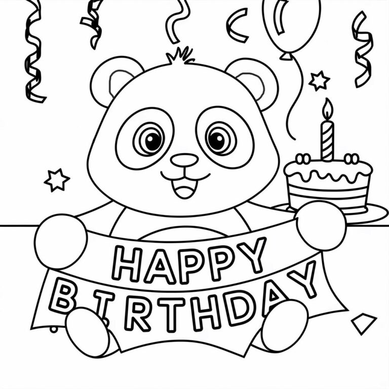 Dibujo para colorear de panda gratis: 28 láminas en PDF