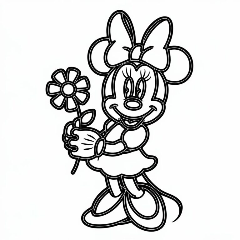 21 coloriages Minnie à imprimer – PDF gratuit