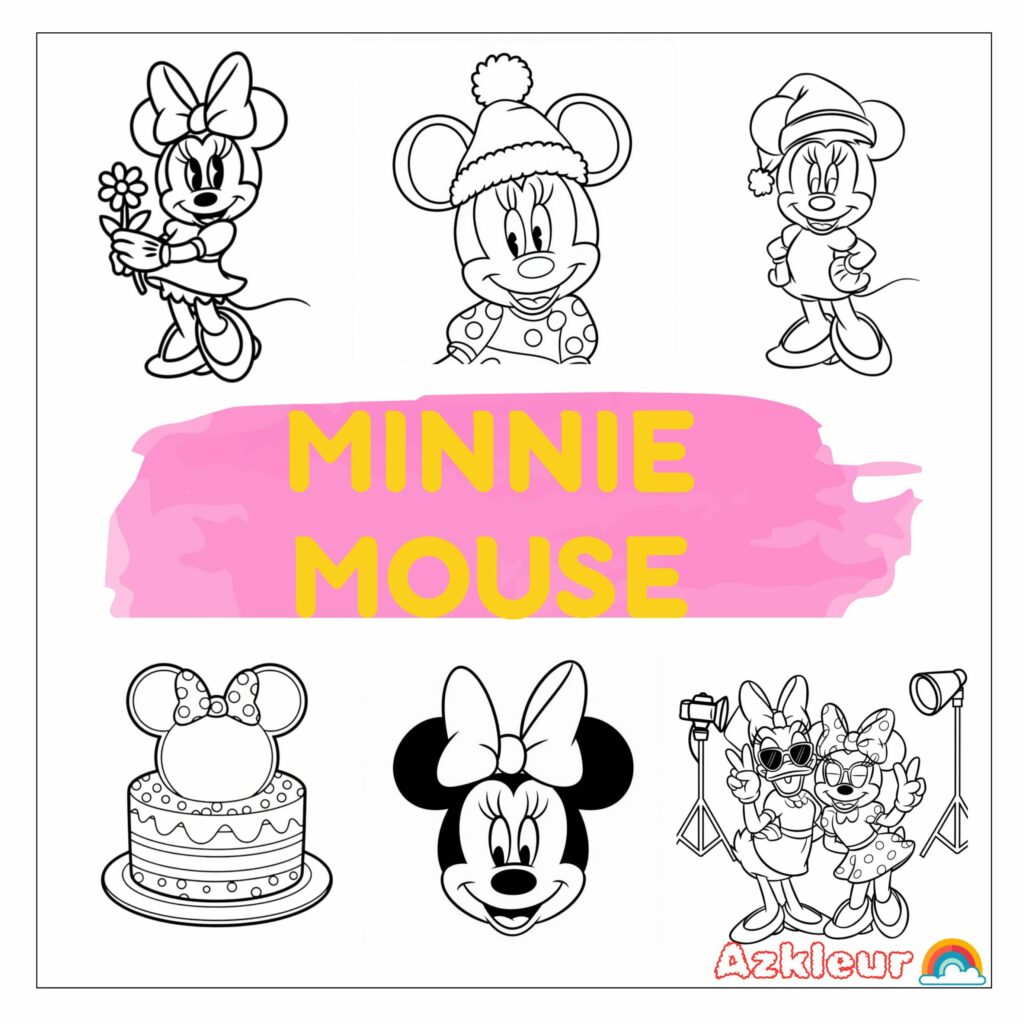 Gratis Minnie Mouse Kleurplaat: 21 Afdrukbare Kleurplaten in PDF