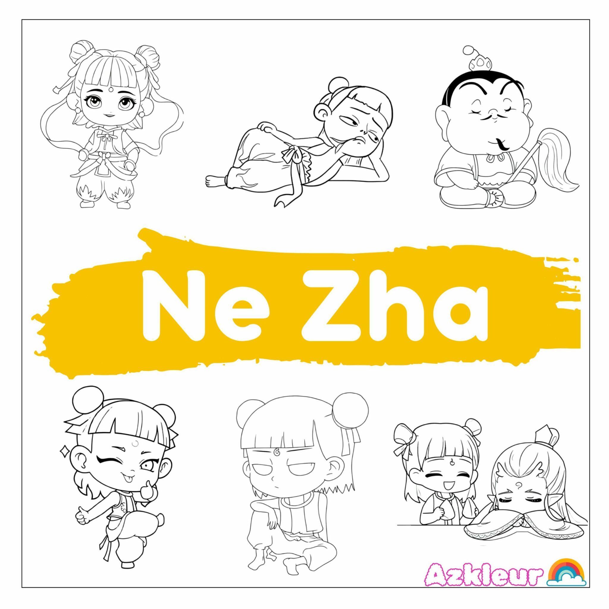 Ne Zha gratis: 30 páginas para colorear PDF