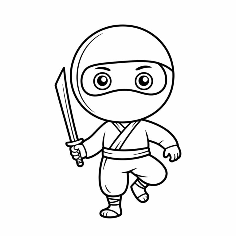 Free Printable Ninja Coloring Pages – 22 Coloring Sheets for Kids
