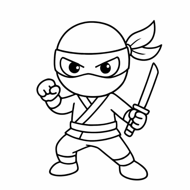 Free Printable Ninja Coloring Pages – 22 Coloring Sheets for Kids