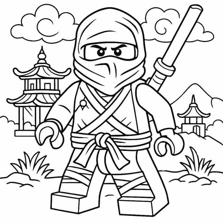 Free Printable Ninja Coloring Pages – 22 Coloring Sheets for Kids
