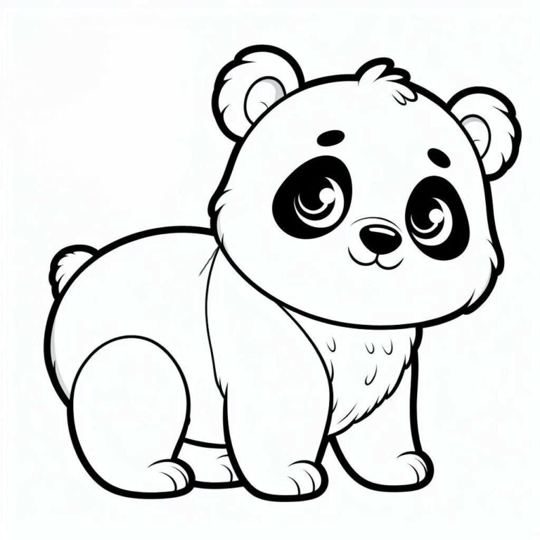 Dibujo para colorear de panda gratis: 28 láminas en PDF