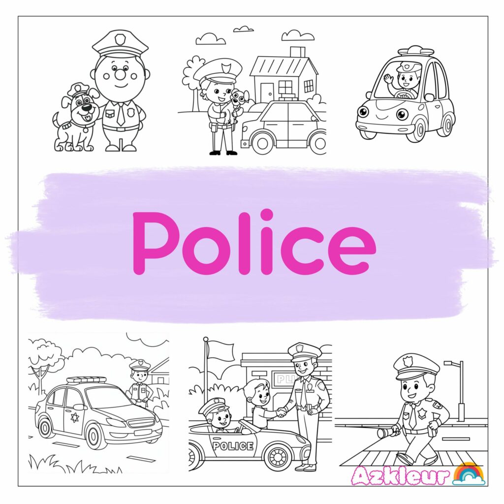 Free Police Coloring Pages - 27 Printable Sheets for Kids