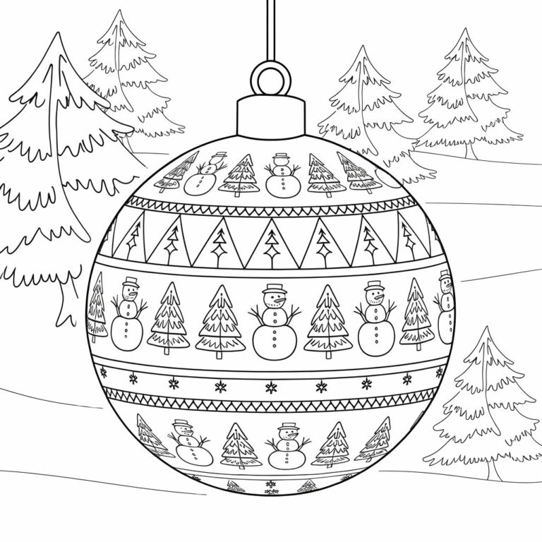 Free Printable Christmas Ornament Coloring Pages - 19 Designs to Download
