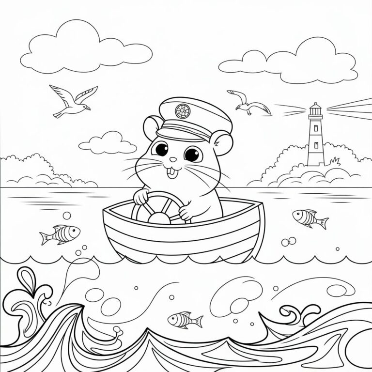 Free Hamster Coloring Pages - Printable 21 Coloring Sheets PDF Download