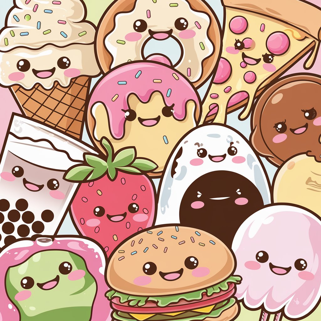 TOP 20 Cibi Kawaii da Colorare