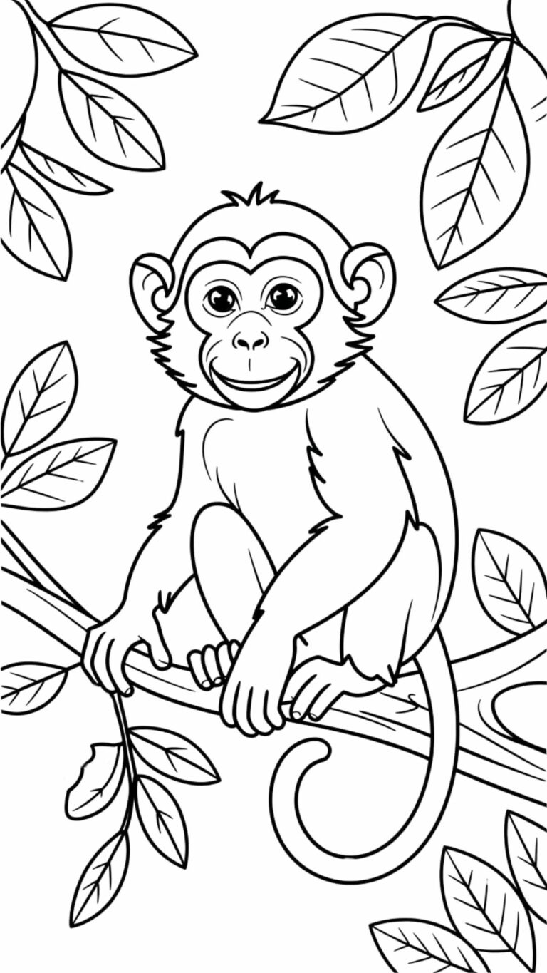 Coloriage Singe : 19 pages à imprimer gratuitement en PDF