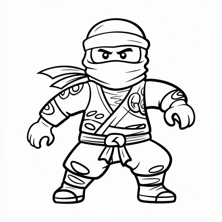 Free Printable Ninjago Coloring Pages – 20 Pages to Download (PDF)