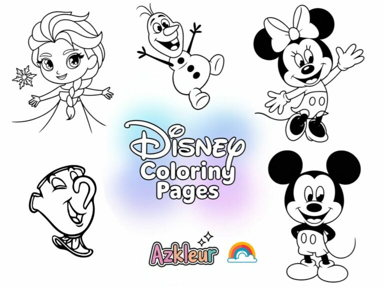 Top 36 Disney Coloring Pages to Download for Kids