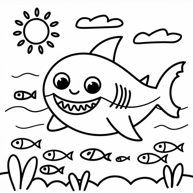 Free 16 Shark Coloring Pages - Printable Shark Coloring Sheets for Kids