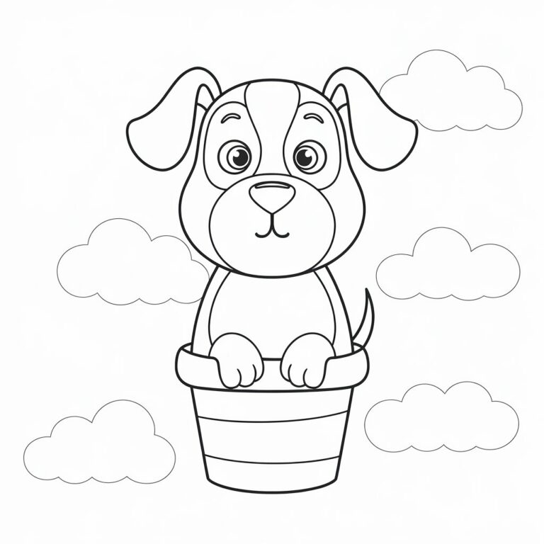 Gratis kleurplaat hond - 30 printbare pagina's, PDF downloaden