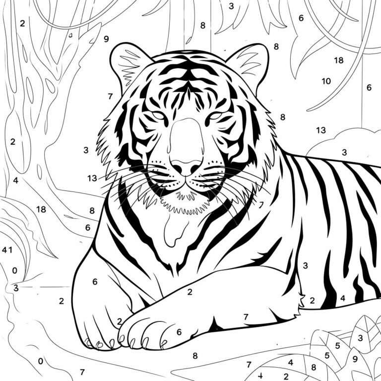 TOP 15+ Free Color by Number Coloring Pages