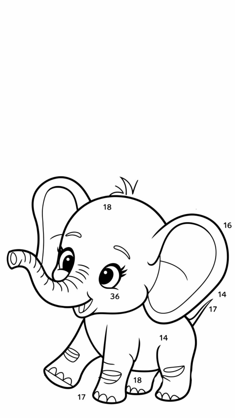 Free Printable Color by Number Coloring Pages - 17 Pages to Download PDF