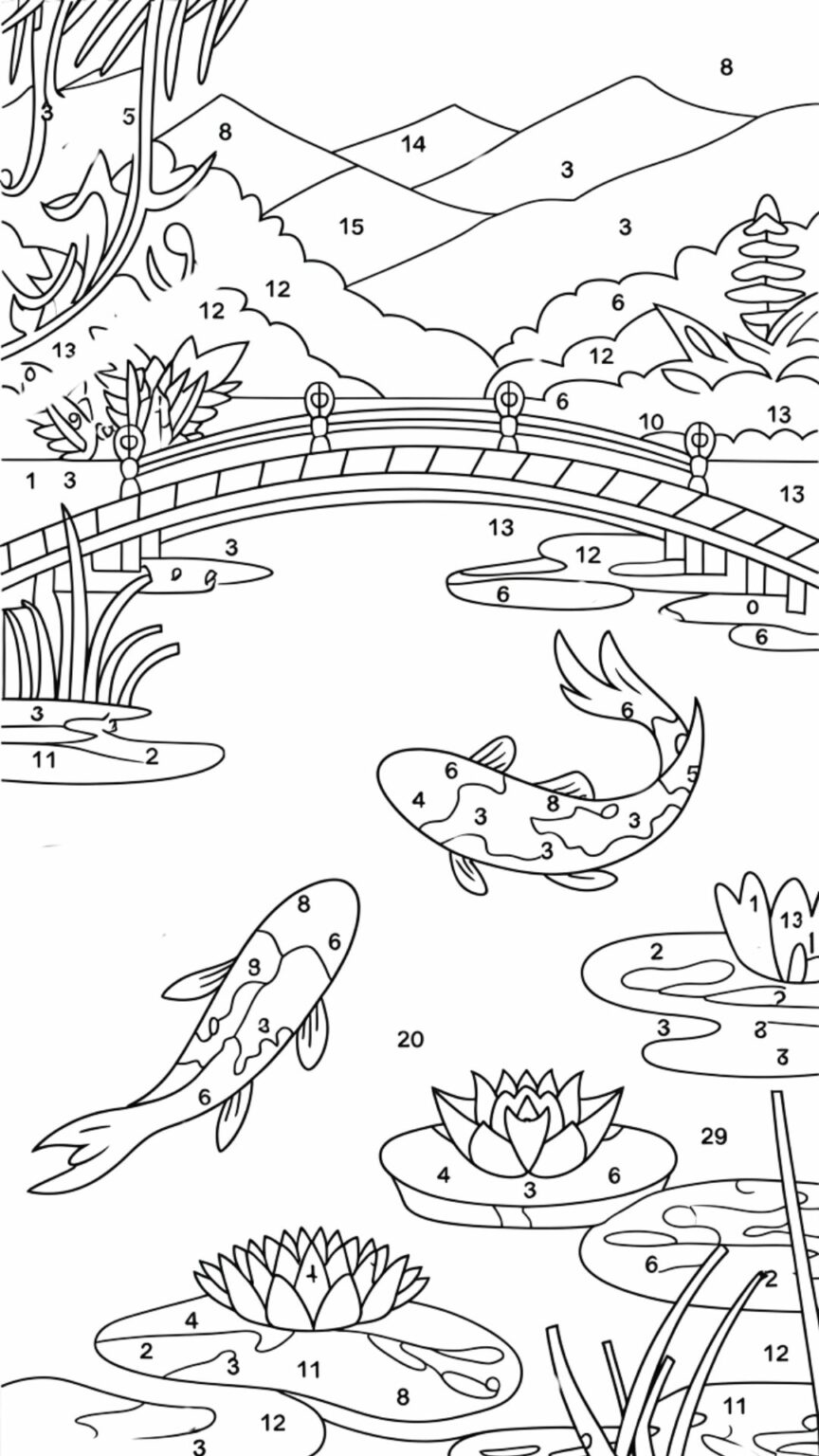 Free Printable Color by Number Coloring Pages - 17 Pages to Download PDF