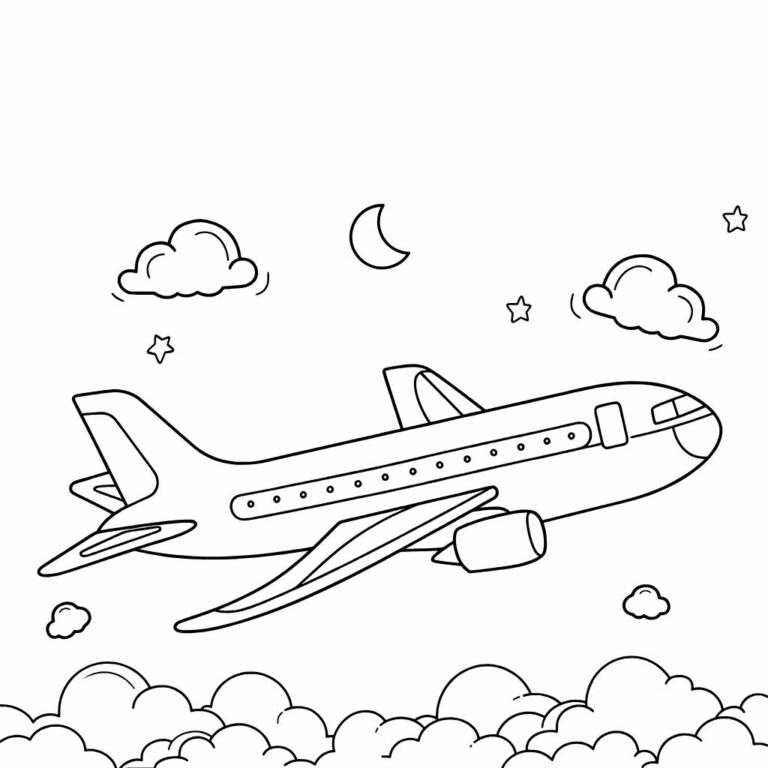 Free Printable Airplane Coloring Pages – 20 Colorful Images to Download ...