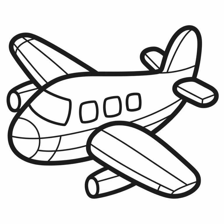 Free Printable Airplane Coloring Pages – 20 Colorful Images to Download ...