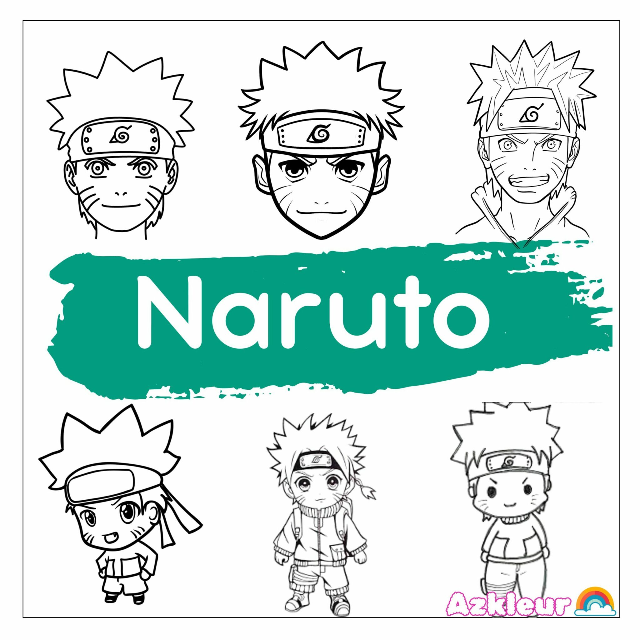 Páginas para colorear Naruto: 35 imprimibles gratis