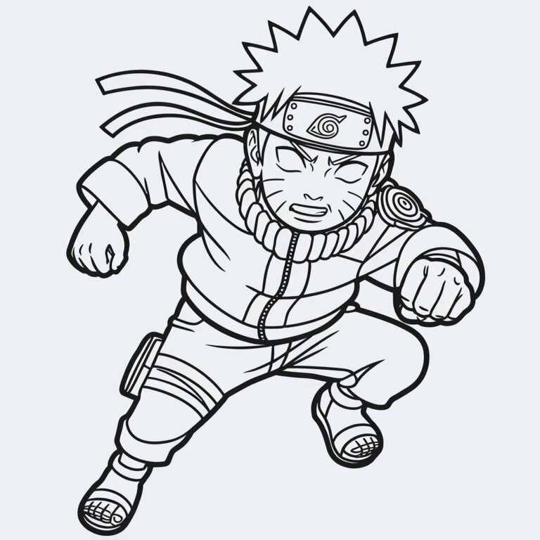 Free Naruto Coloring Pages – 24 Printable Sheets for Kids Download PDF