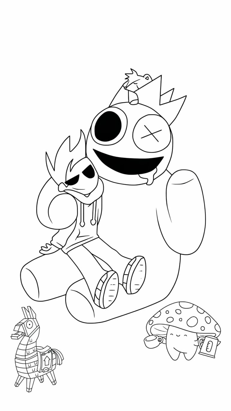 Free 21 Rainbow Friends Coloring Pages - Printable Sheets for Kids