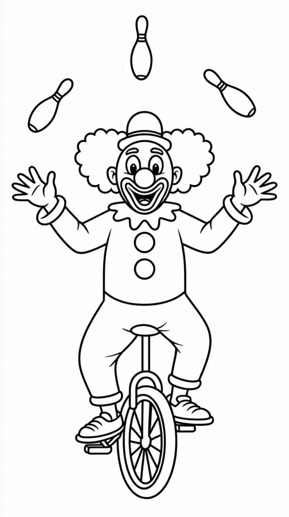 Clown da Colorare: 28 Pagine Stampabili, PDF Gratis da Scaricare