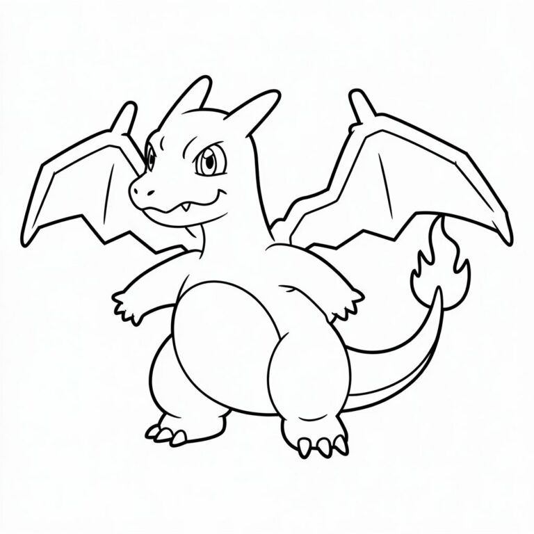 Charizard Coloring Pages - 20 Free Printable Coloring Sheets for Kids