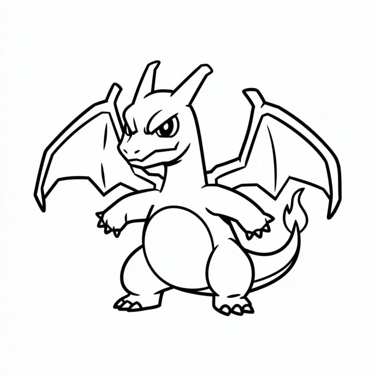 Charizard Coloring Pages - 20 Free Printable Coloring Sheets for Kids