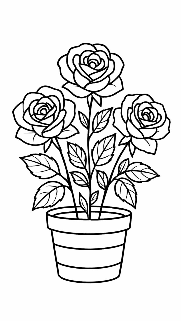 Coloriage Rose - 17 pages imprimables PDF à télécharger gratuitement