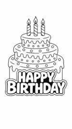 Free Printable Birthday Cake Coloring Pages - 20 Fun Pages to Download ...