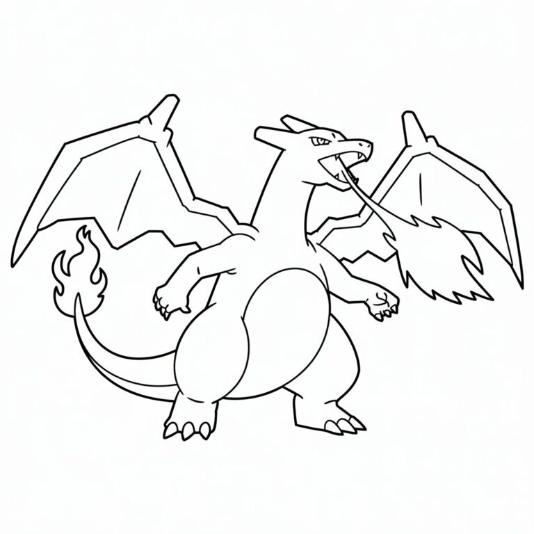 Charizard Coloring Pages - 20 Free Printable Coloring Sheets for Kids