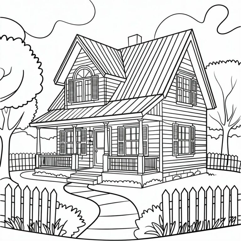 36 Free Printable House Coloring Pages - Download PDF for Kids