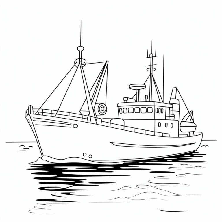 Kleurplaat Boot - 26 Pagina's - Gratis Download PDF